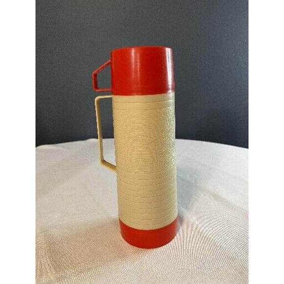 Thermos | Other | Aladdins Dura Clad Vintage Vtg 96s Thermos Bottle Red ...
